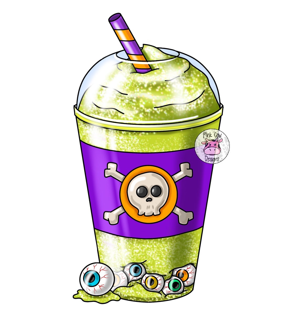Door Hanger TEMPLATE: Halloween | Eyeball Slushy Drink | Door Hanger ...
