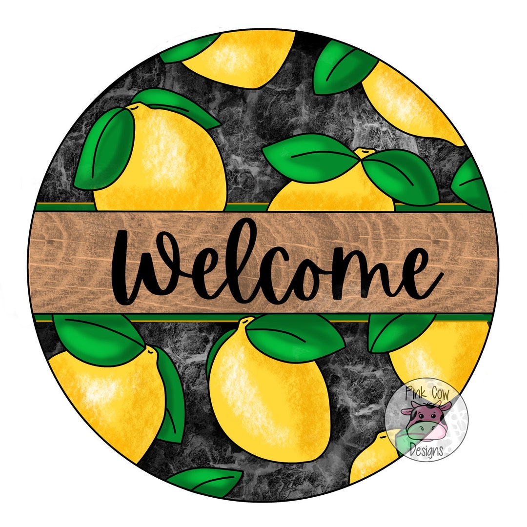 TEMPLATE: Welcome-lemons-door Hanger Template-digital Download-diy - Etsy