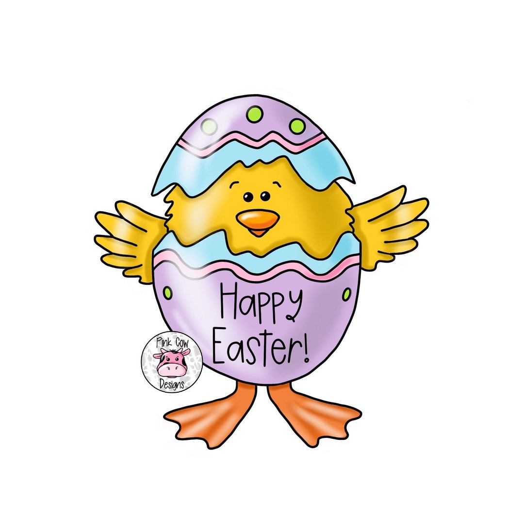 TEMPLATE: Easter-hatching Chick-happy Easter-door Hanger Template ...