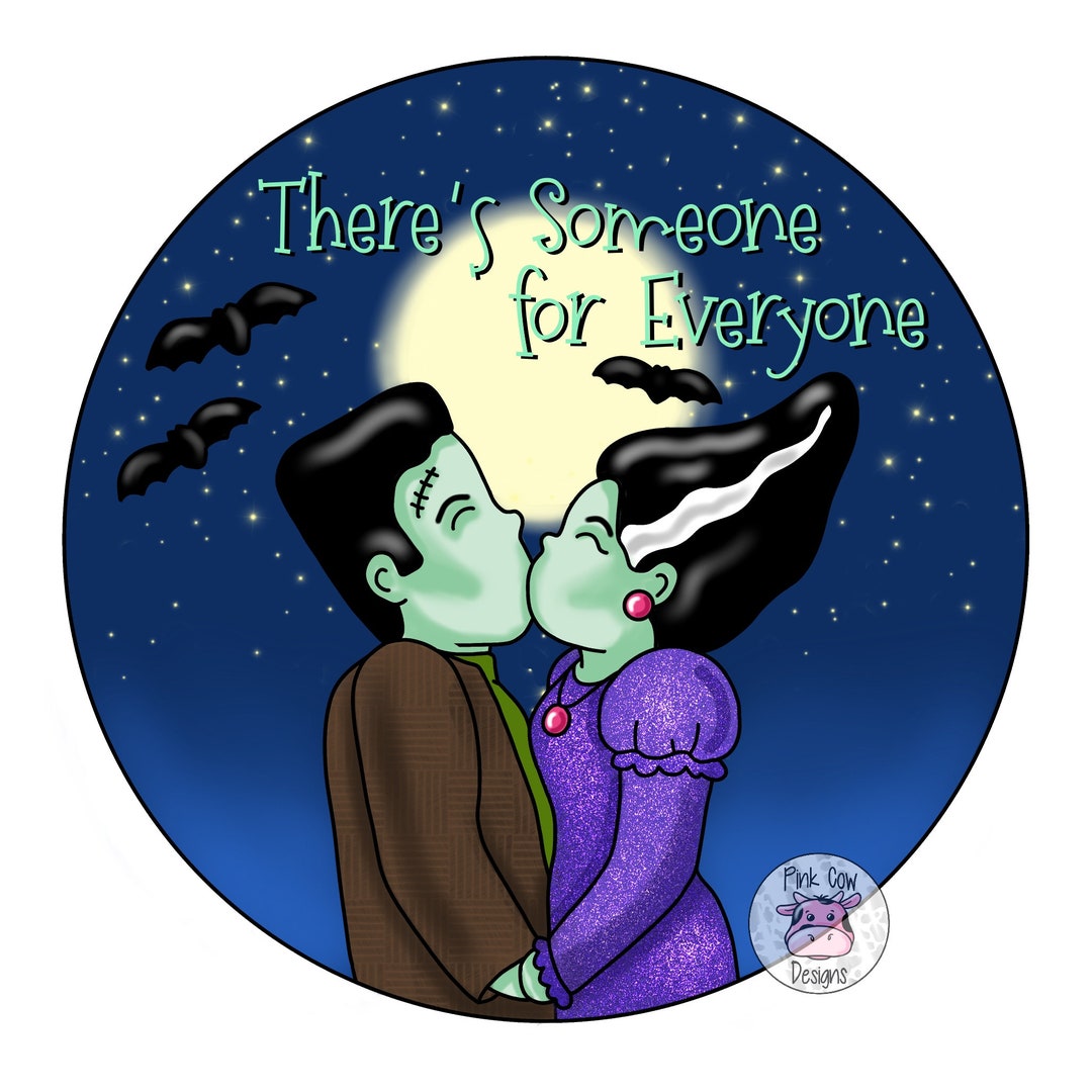 Door Hanger TEMPLATE: Halloween | Mr and Mrs Frankenstein | Door Hanger ...
