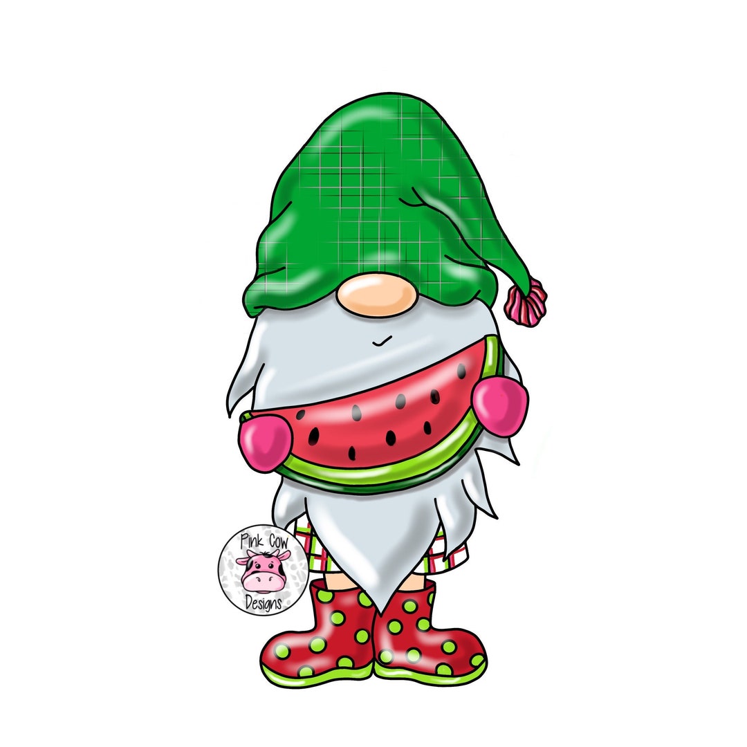 TEMPLATE: Gnome-watermelon-summer-door Hanger Template-digital Download ...