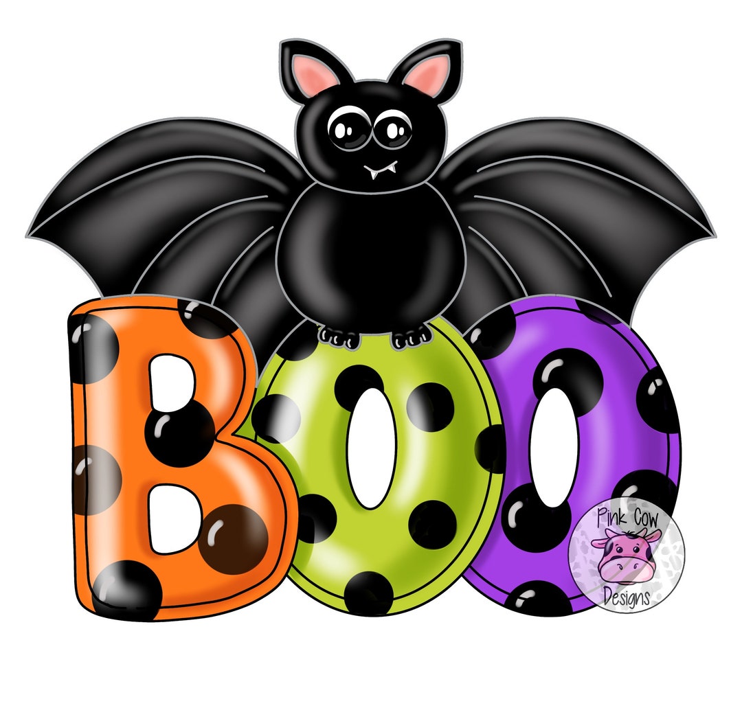 Door Hanger TEMPLATE: Halloween | Bat | Boo | Door Hanger Template ...