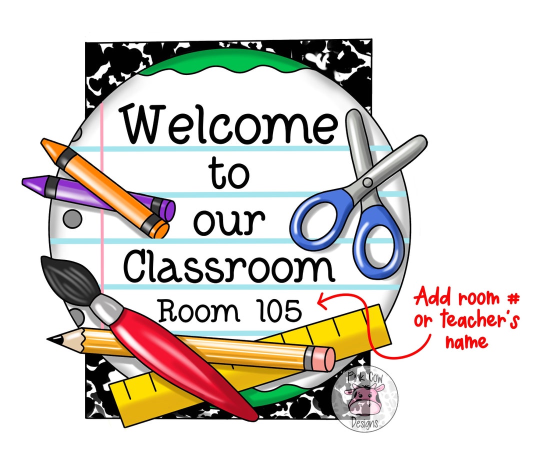 TEMPLATE: School-welcome to Our Classroom-door Hanger Template-digital ...