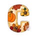 TEMPLATE: Fall Letter C-initial Door Hanger Template-digital Design ...