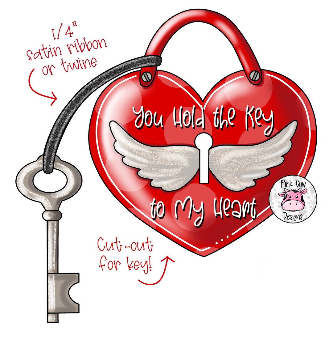 TEMPLATE: Valentines Day-key to My Heart-key and Heart-door Hanger ...