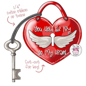 TEMPLATE: Valentines Day-key to My Heart-key and Heart-door Hanger ...