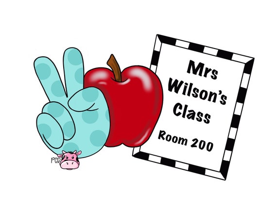 TEMPLATE: Peace Love Classroom Door Hanger Template-peace | Etsy