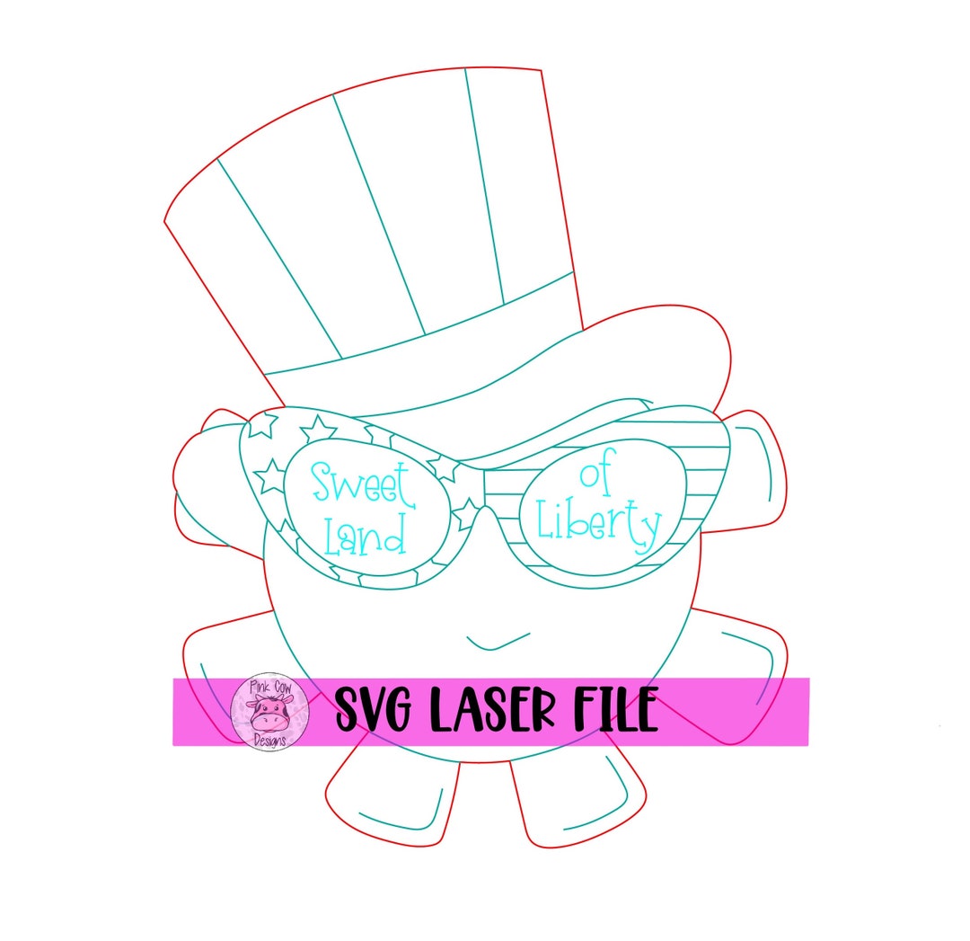 LASER READY File: Svg-patriotic Sun-uncle Sam-sunglasses-digital ...