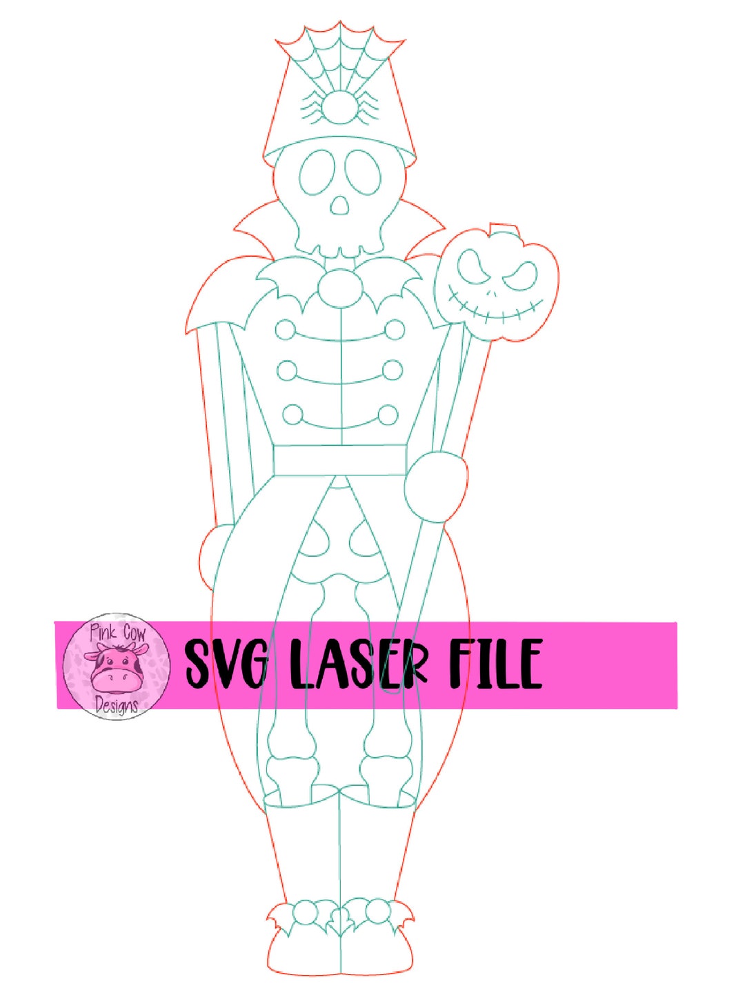 LASER READY File: SVG Halloween Skeleton Nutcracker Digital Download ...