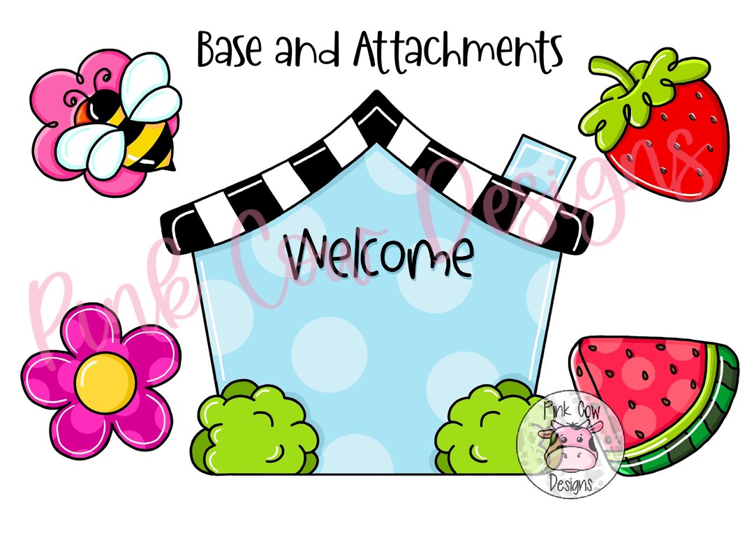 TEMPLATE: House With Attachments-door Hanger Template-instant Digital ...