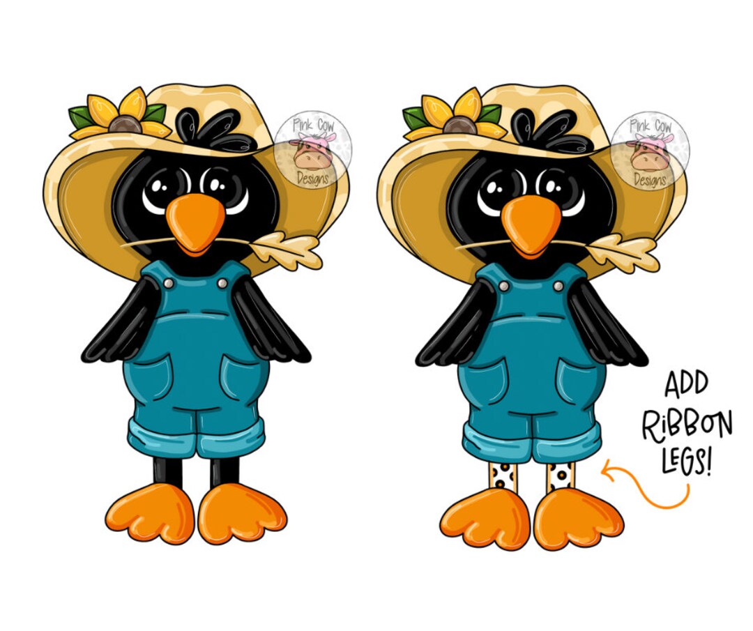TEMPLATE: Crow-fall Crow-ribbon Legs-with or Without Ribbon Legs-door ...