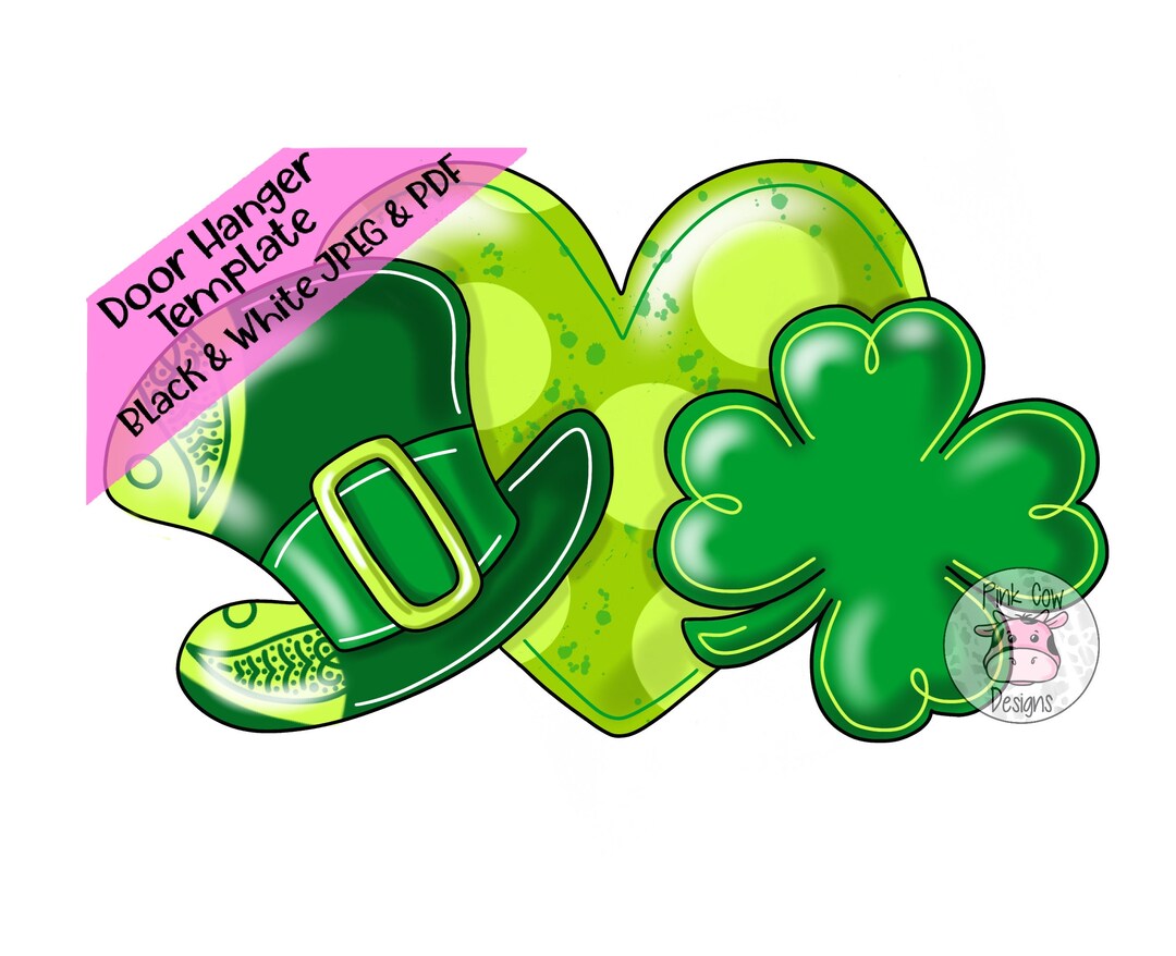 Template St Pattys Day Love St Patricks Day Door Hanger Template