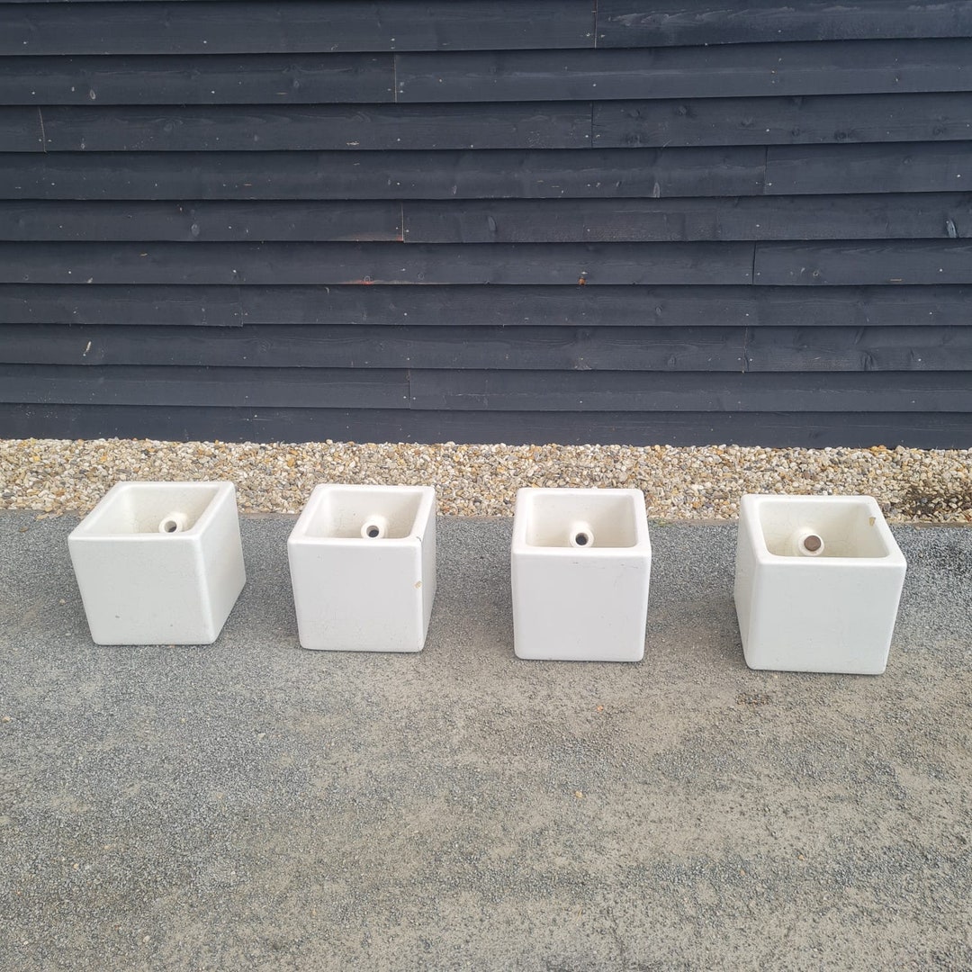Ceramic White Cube Vintage Cistern Sinks, Garden Planters, Vintage ...