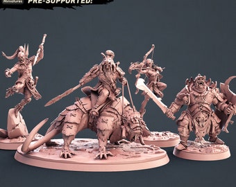 Miniature Rpg Orc Set - Etsy