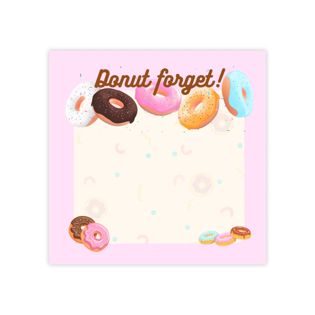 Donut Forget! Sticky Notes - Etsy