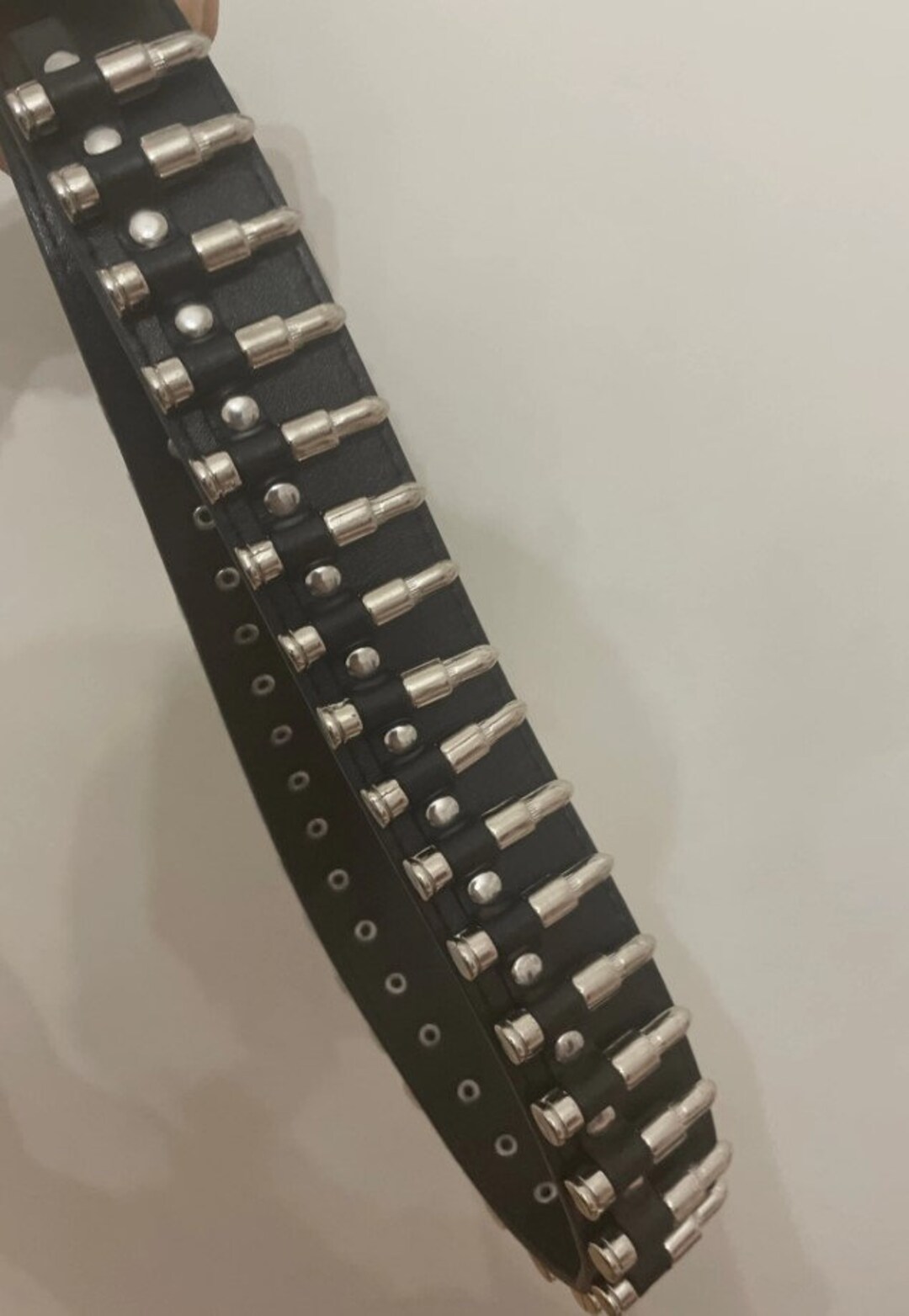 Black Leather Bullet Belt - Etsy