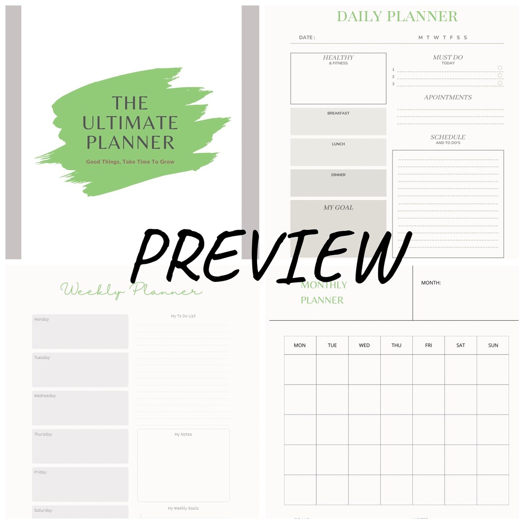 The Ultimate Digital Planner: Daily, Weekly, Monthly, Productivity ...