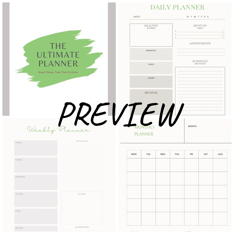 The Ultimate Digital Planner: Daily, Weekly, Monthly, Productivity ...