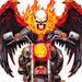 Winged Outlaw Biker Skull, Flaming, Instant Download Digital Graphics ...