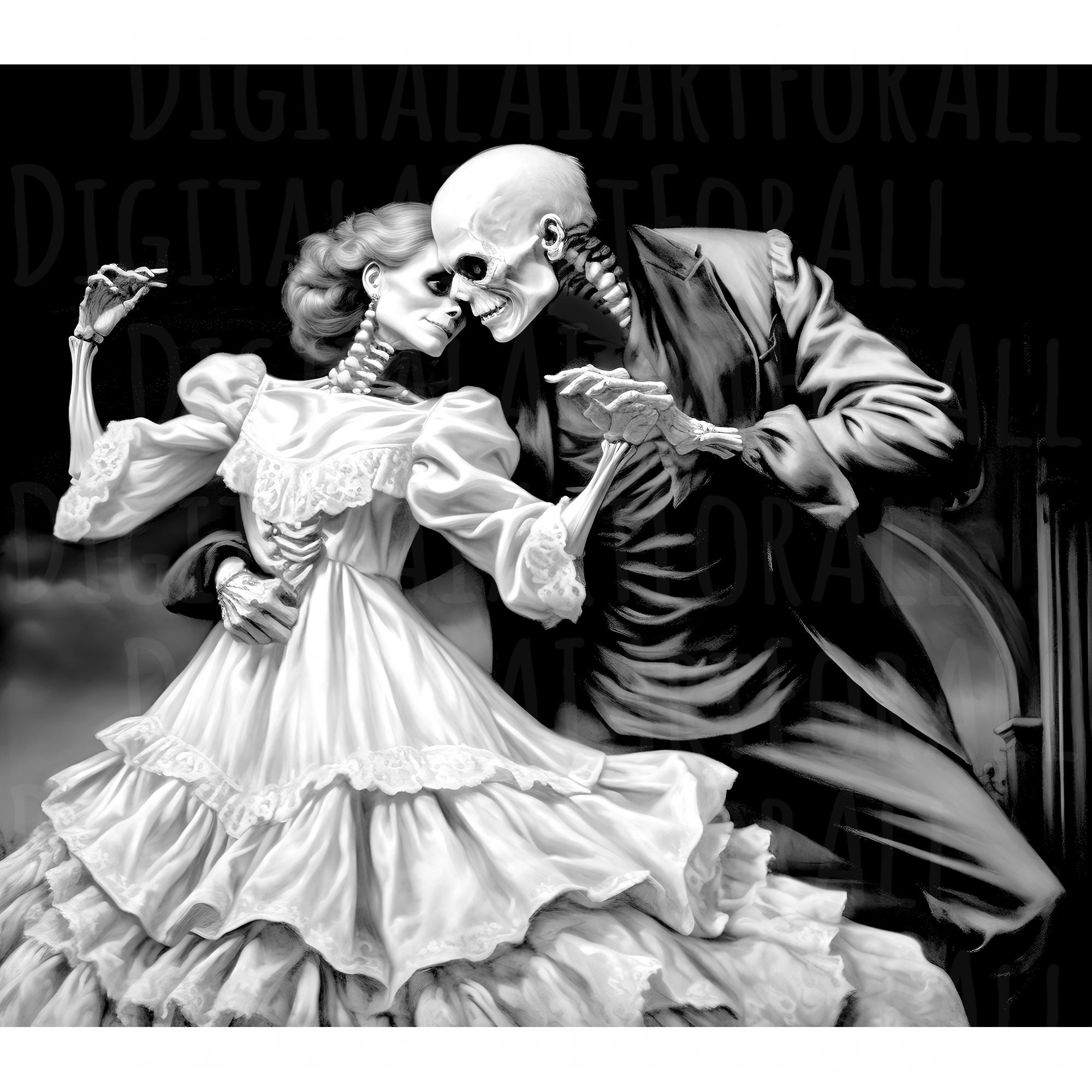 20oz Skinny Tumbler Wrap, Danse Macabre Goth Halloween Wedding, Instant ...