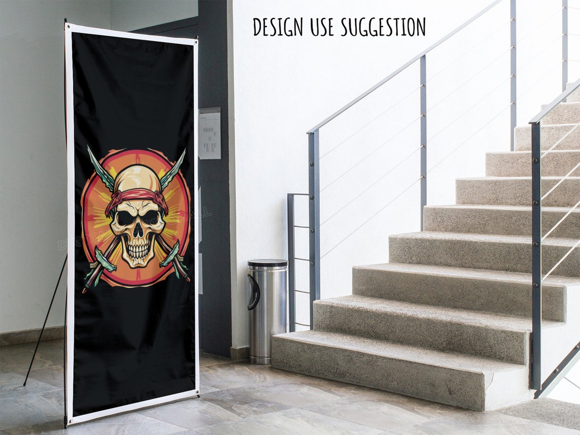 Pirate Skull and Crossbones Flag/poster Design Instant - Etsy