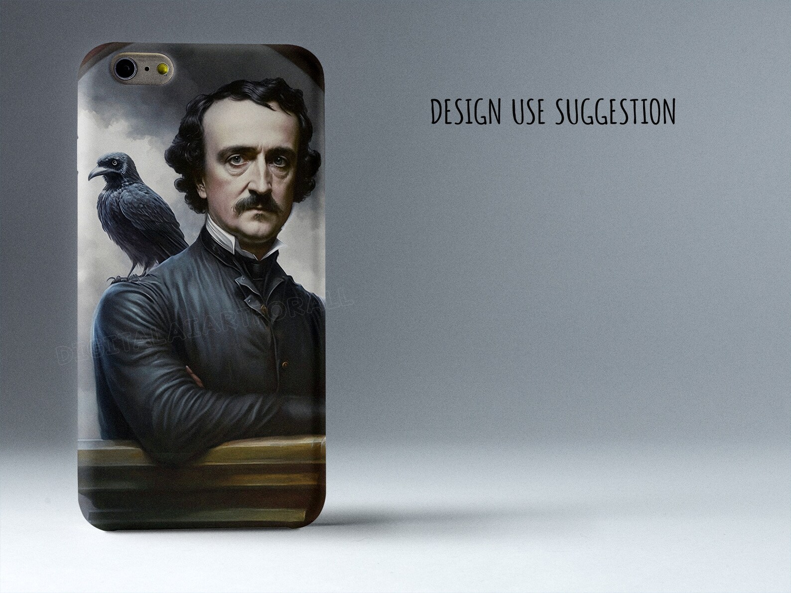 Edgar Allen Poe & Raven Printable Poster, Instant Download Digital ...