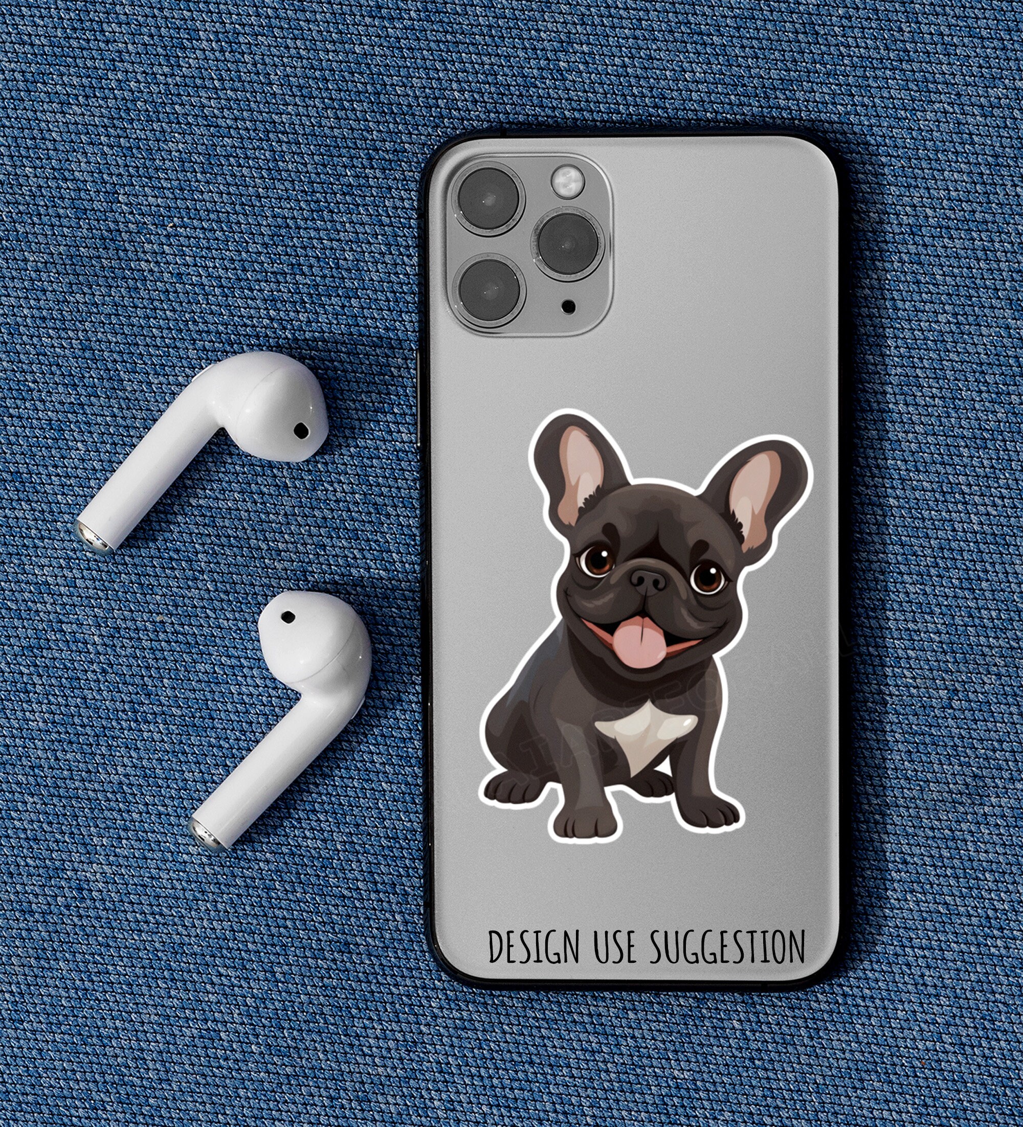 Smiling French Bulldog/frenchie | Instant Download, Digital Graphics ...
