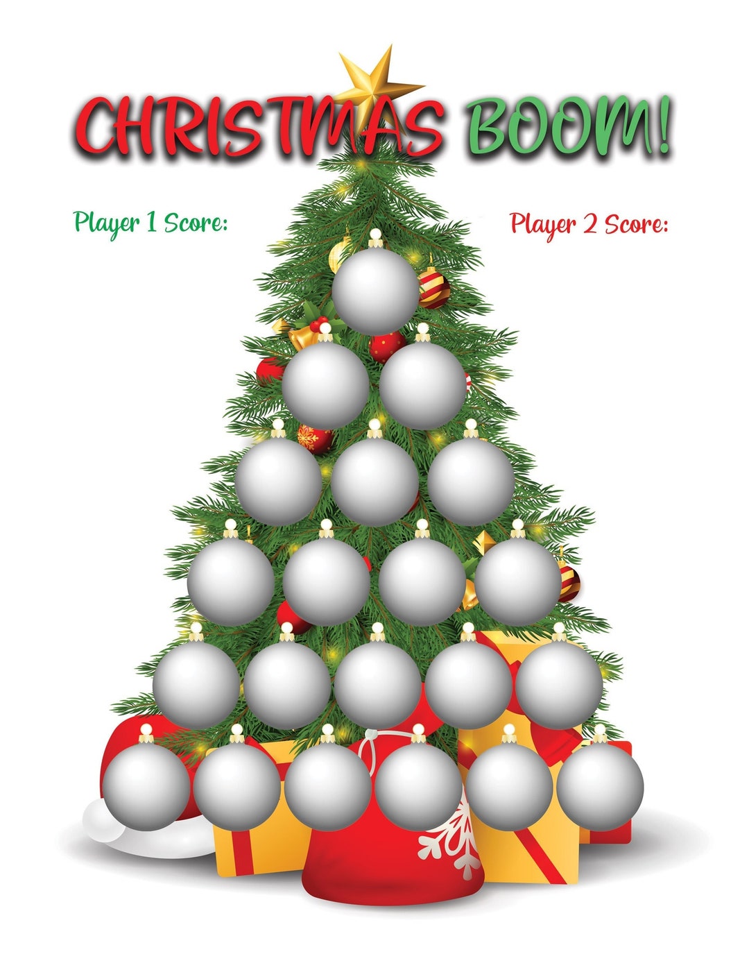 Christmas Boom! Printable Holiday Game | Instant Download | Family Game ...