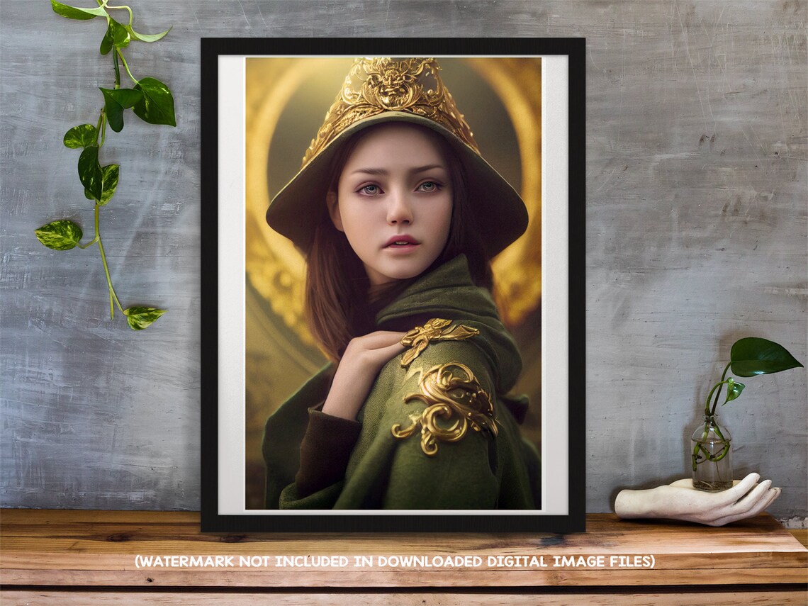 Fantasy Royal Witch Princess - Printable Poster, Instant Download ...