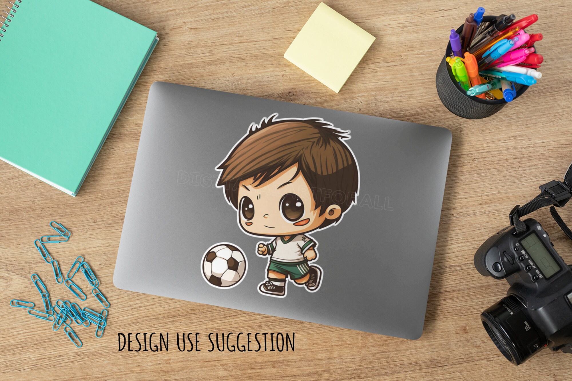 Chibi Boy Soccer Player | Instant Download Digital Graphics ...