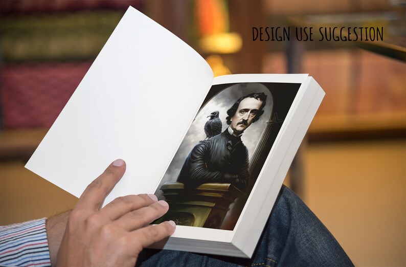 Edgar Allen Poe & Raven Printable Poster, Instant Download Digital ...