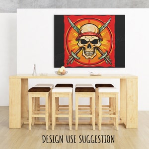 Pirate Skull and Crossbones Flag/poster Design, Instant Download ...