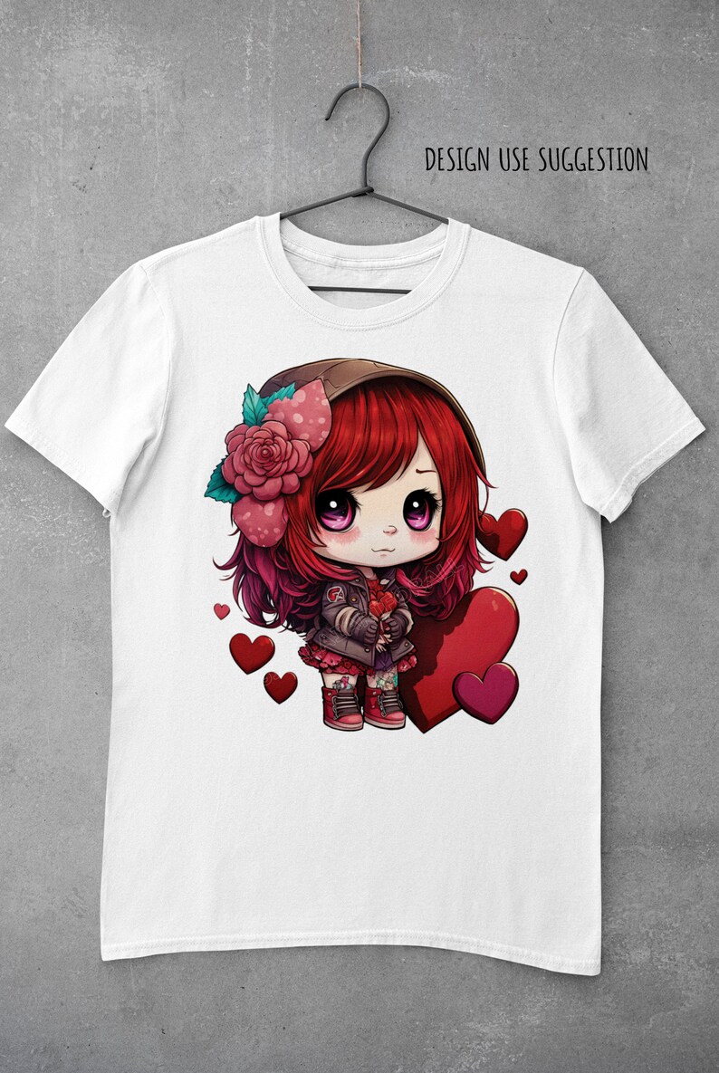 Chibi Girl Be My Valentine Instant Download Digital - Etsy