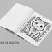 Chibi Cat Coloring Book Page/poster | Instant Download Digital Graphics ...