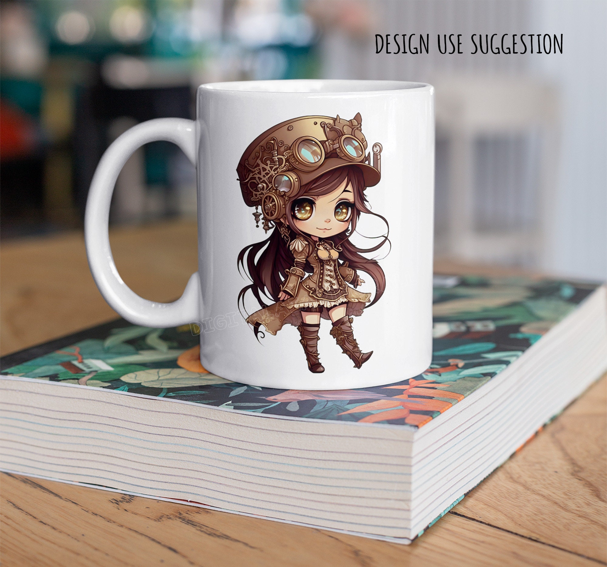 Chibi Girl Steampunk Instant Download Digital Graphics - Etsy