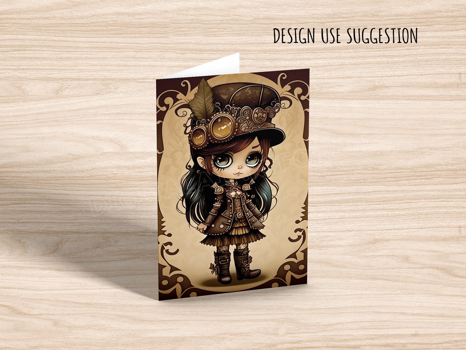Chibi Girl Steampunk Instant Download, Digital Graphics, Sublimation ...
