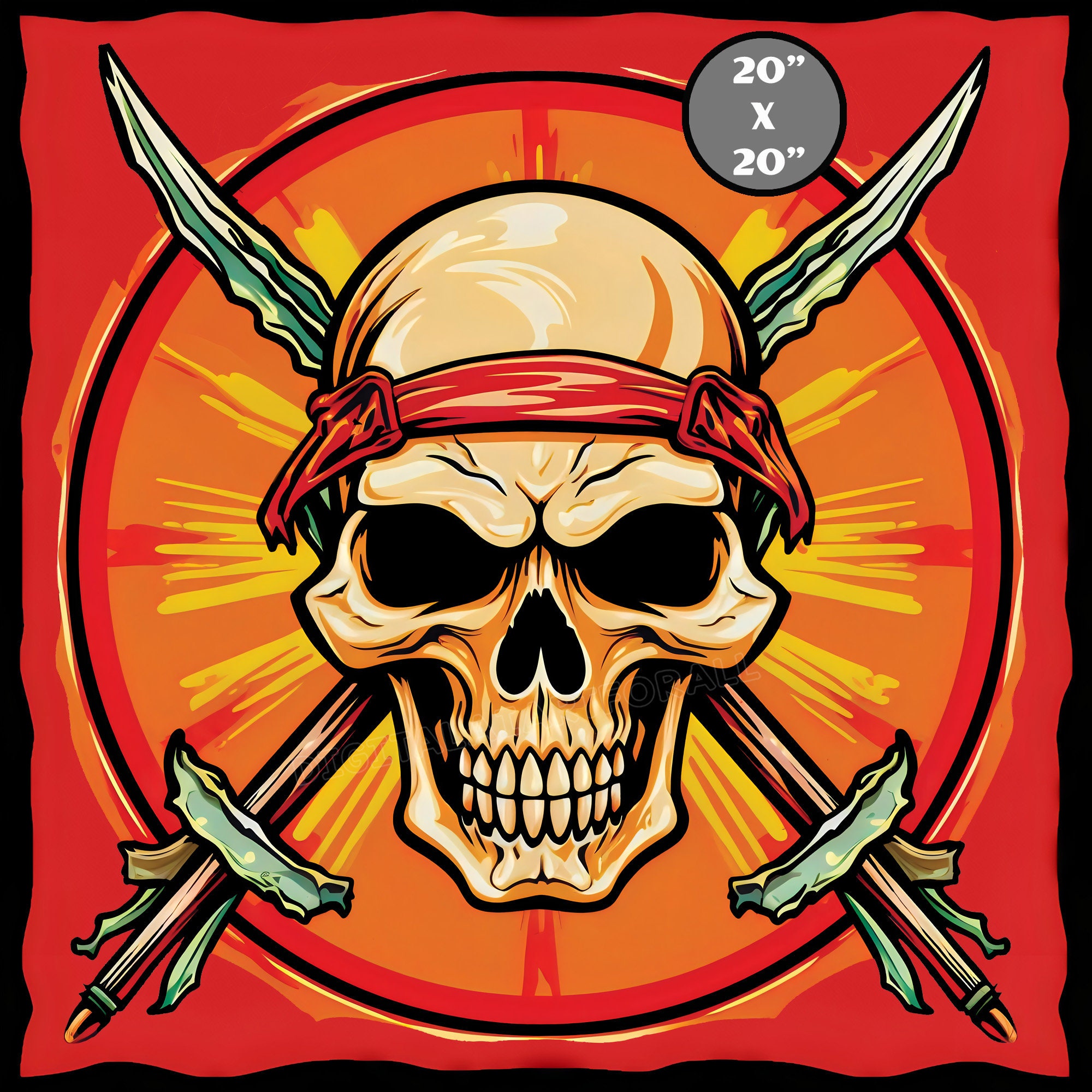 Pirate Skull and Crossbones Flag/poster Design, Instant Download ...
