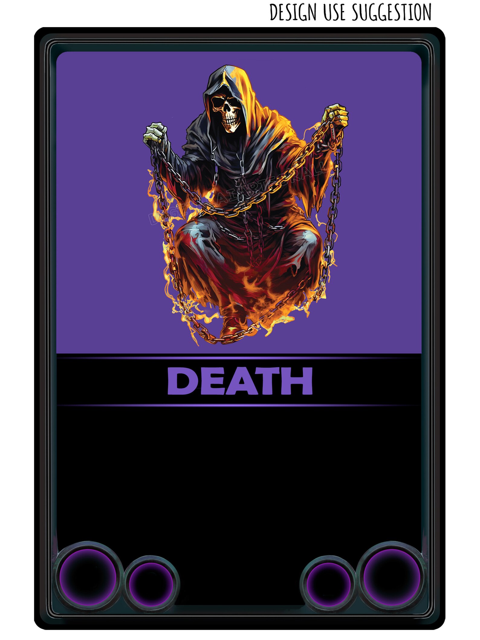 Grim Reaper Skull Chained, Instant Download, Digital Graphics, Dtg ...