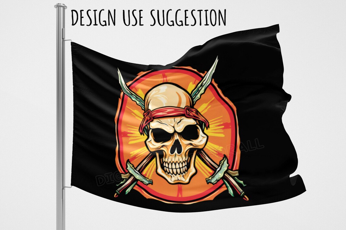 Pirate Skull and Crossbones Flag/poster Design Instant - Etsy