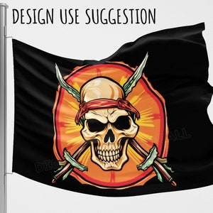Pirate Skull and Crossbones Flag/poster Design, Instant Download ...