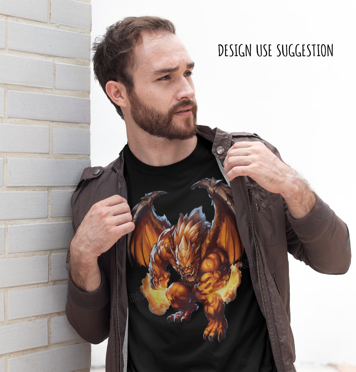 Mythical Demon From Hell | Instant Download, Digital Graphics, Dtg ...