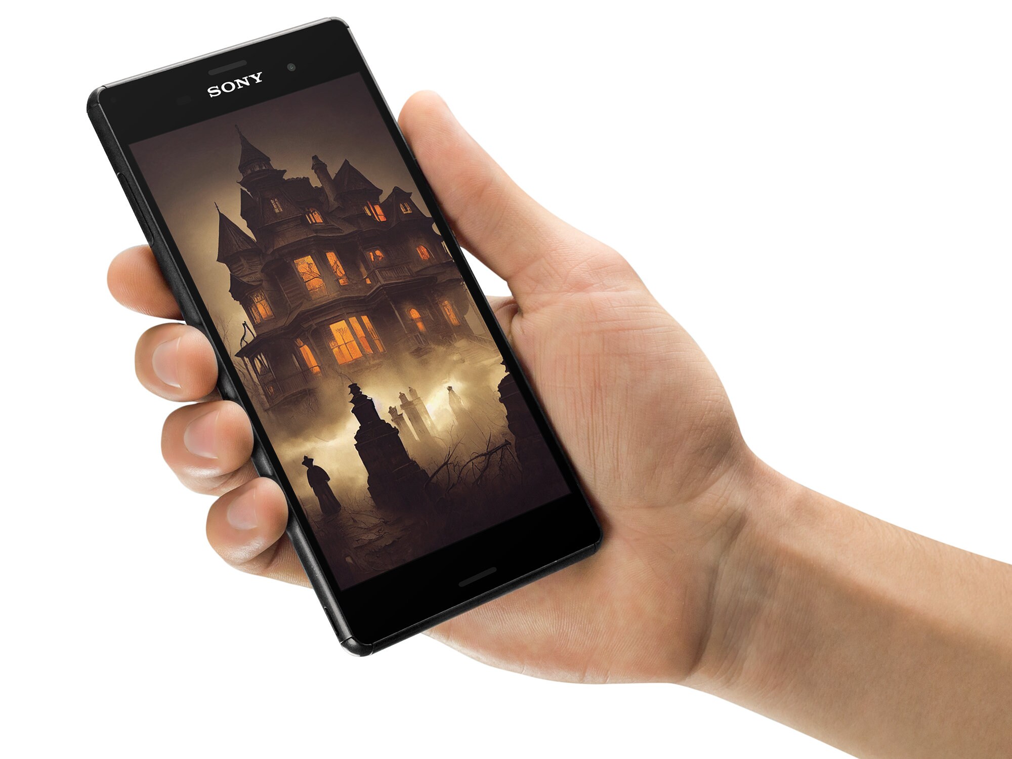 Gothic Haunted House Cemetery Spooky Printable Poster, Instant Digital ...