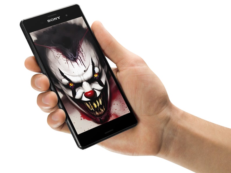 Scary Evil Clown - Printable Poster, Instant Download Digital Artwork ...