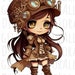 Chibi Girl Steampunk | Instant Download, Digital Graphics, Sublimation ...