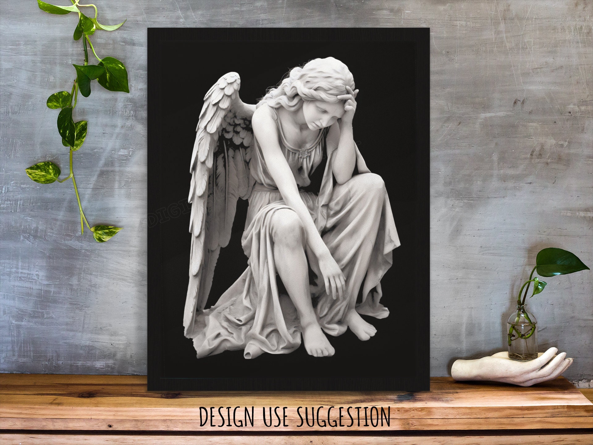 Overworked Guardian Angel Wall Decor | Instant Download Digital ...