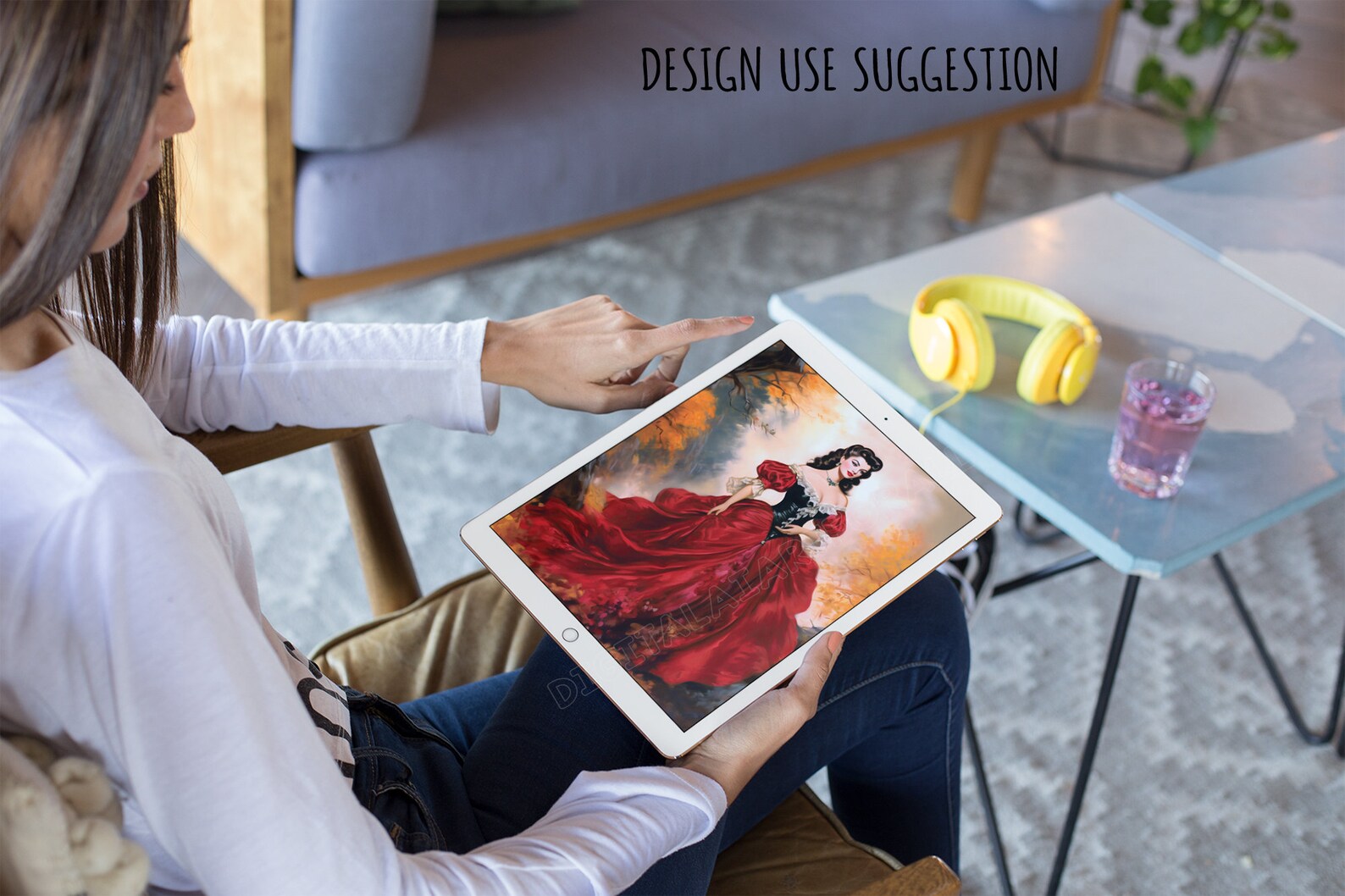 1800s Woman in Ball Gown | Instant Download, Digital Graphics ...