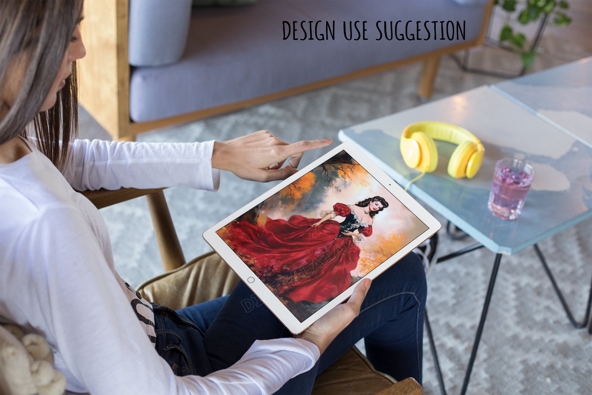1800s Woman in Ball Gown | Instant Download, Digital Graphics ...