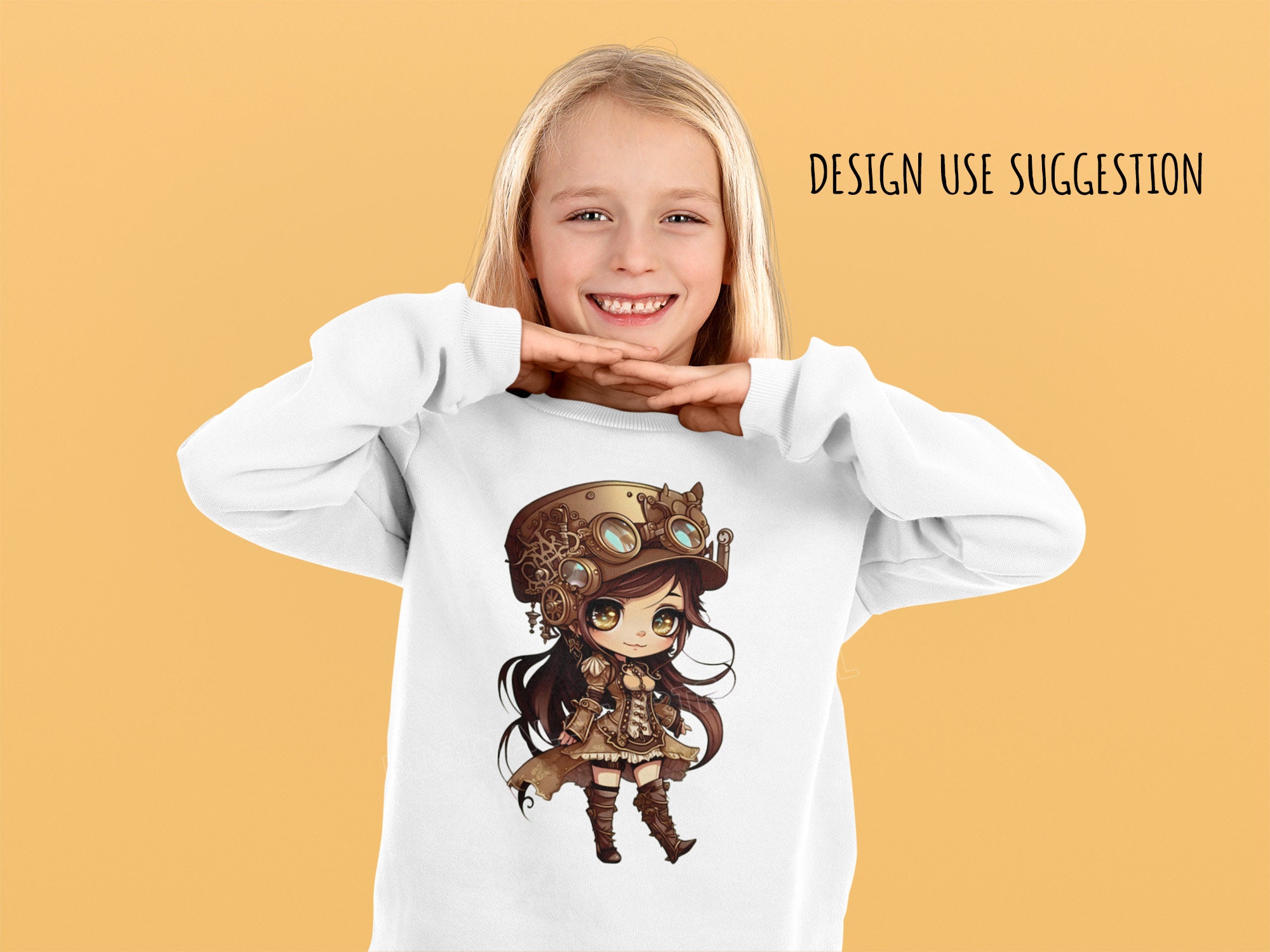 Chibi Girl Steampunk Instant Download Digital Graphics - Etsy