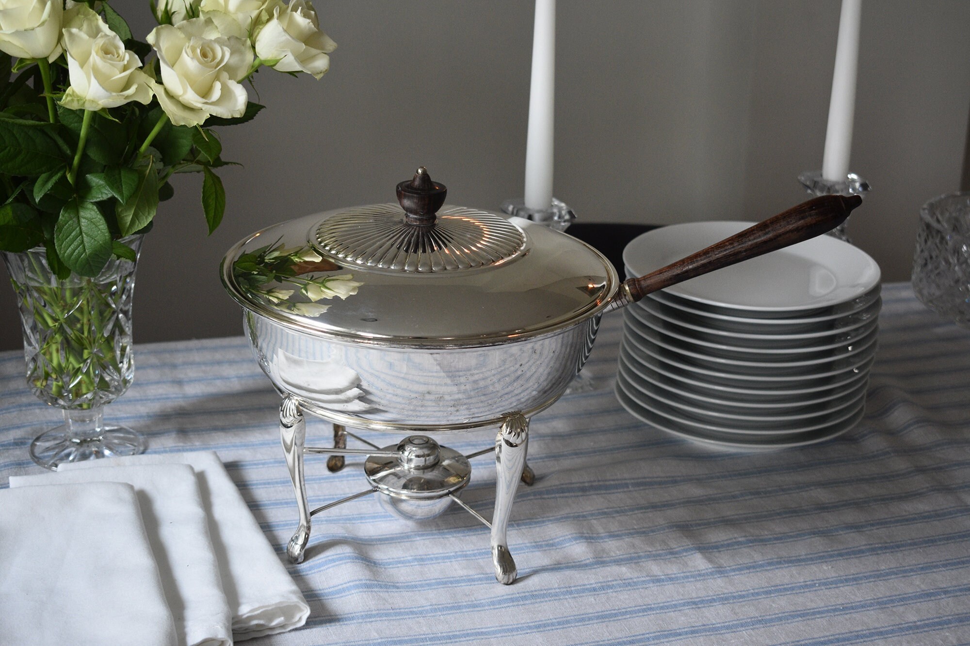 Silver Plated Chafing Dish full Set - Etsy