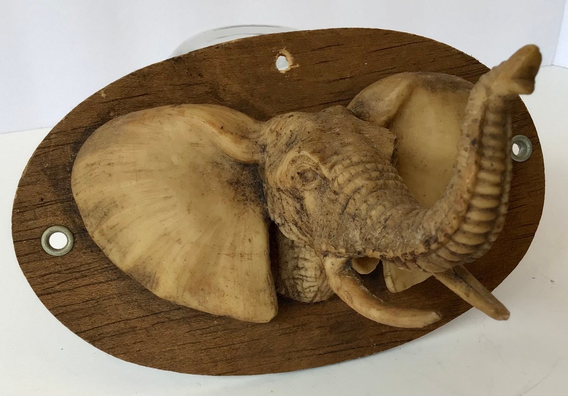 Elephant Head Faux Mounted - Etsy